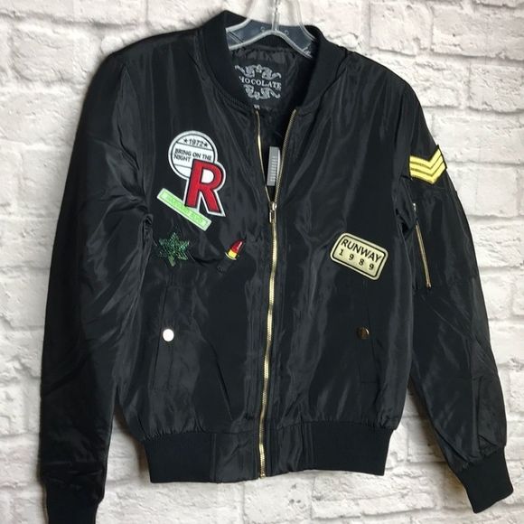 Chocolate | Jackets & Coats | Chocolate Jacket Zipper Front Sz S Womens ...